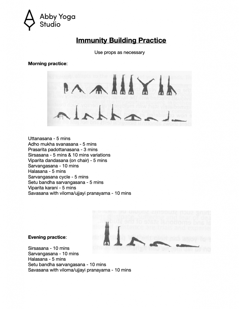 Immunity practice - Abby Yoga Studio